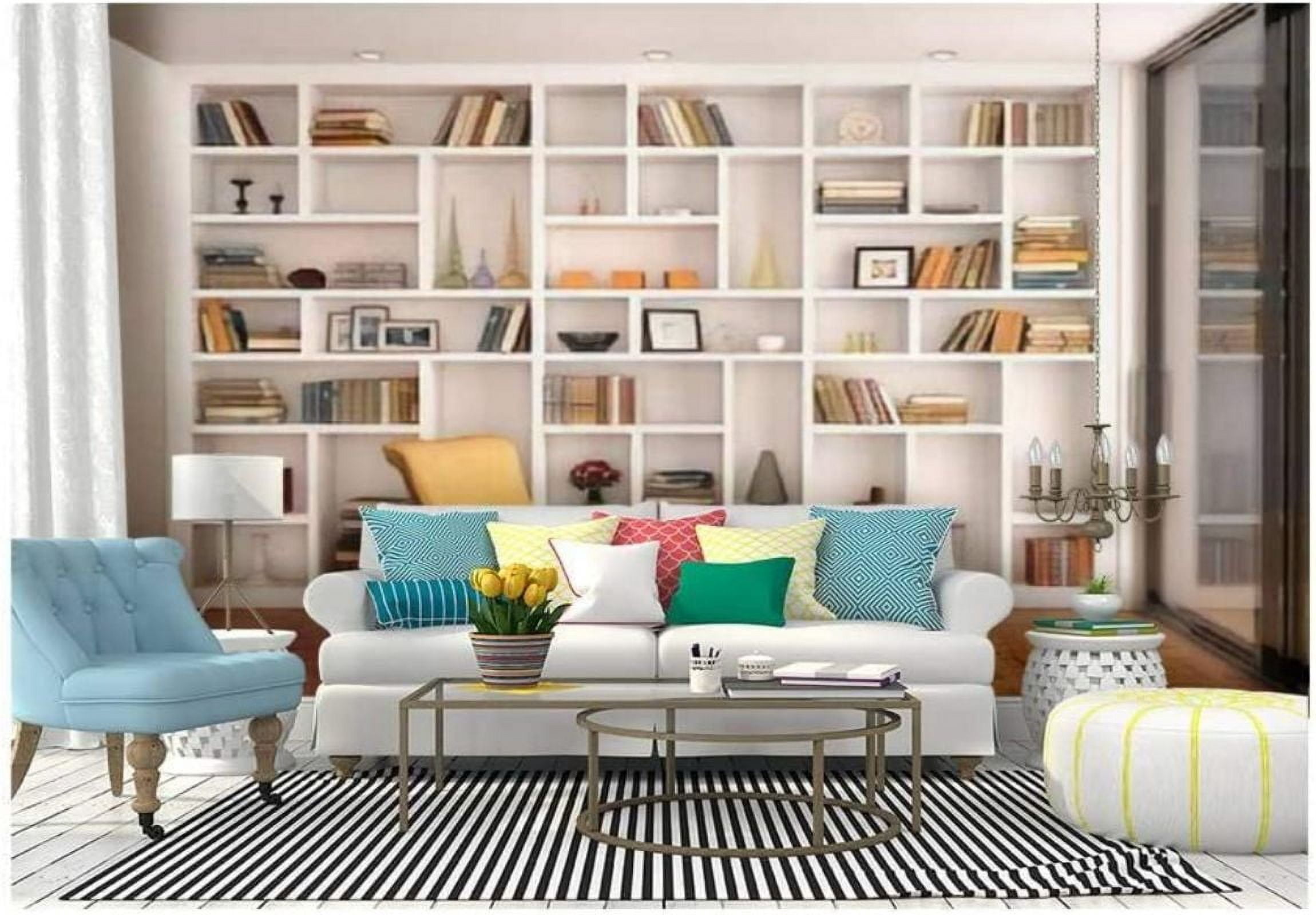 Bookshelf Wooden Birthday ration Collection Custom Backdrop White Party ...
