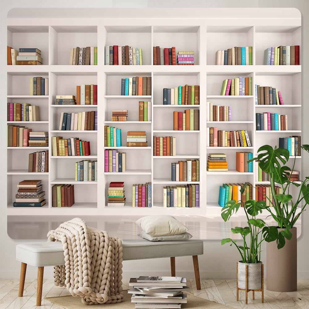 Bookshelf background cloth Art tapestry study bedroom living room home ...