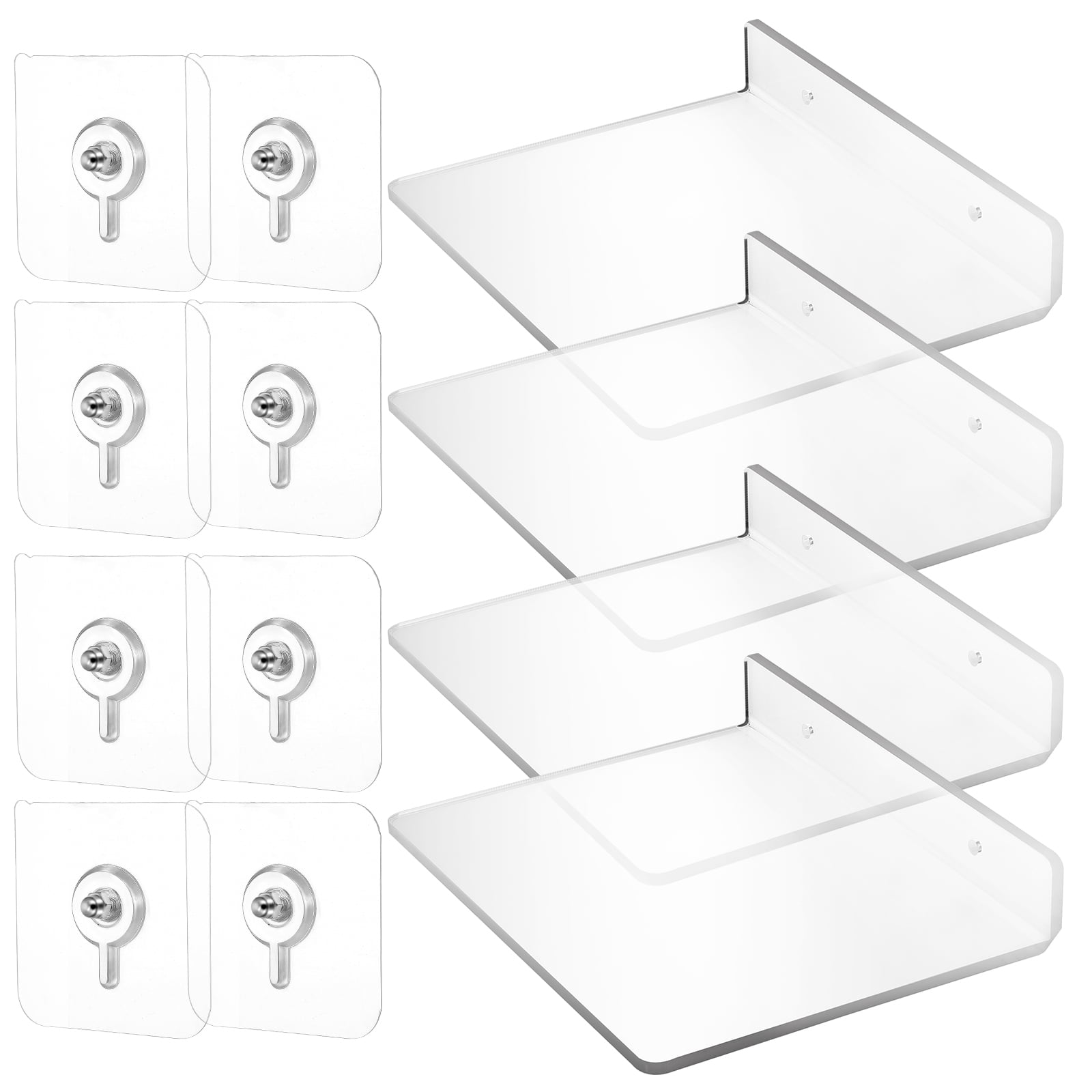 Bookshelves Acrylic Storage Rack Floating for Wall Invisible Wall ...