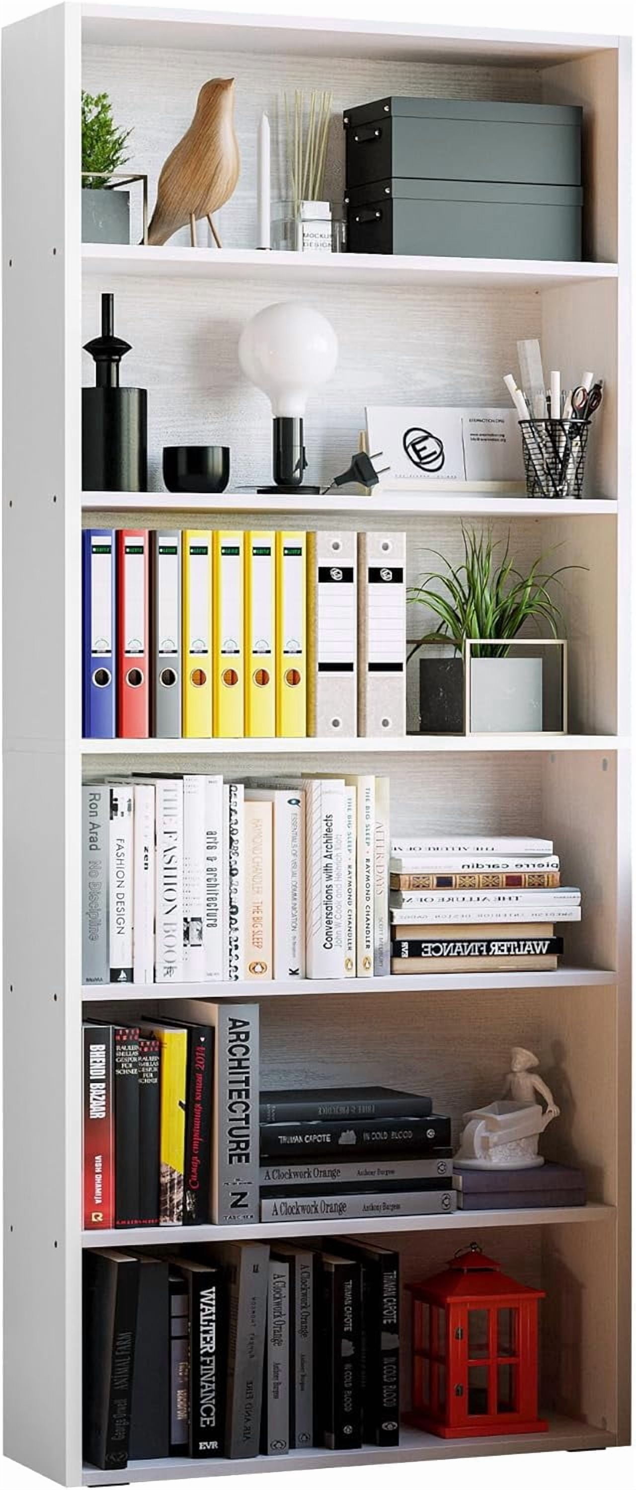Bookshelves and Bookcases Floor Standing 6 Tiers Display Storage ...