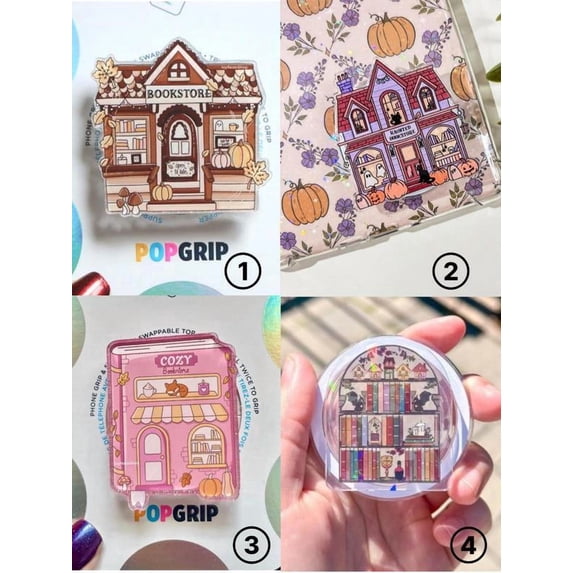 Bookstore Grip Magnetic, Autumn Fall Cozy Bookish Magnetic Phone Grip ...