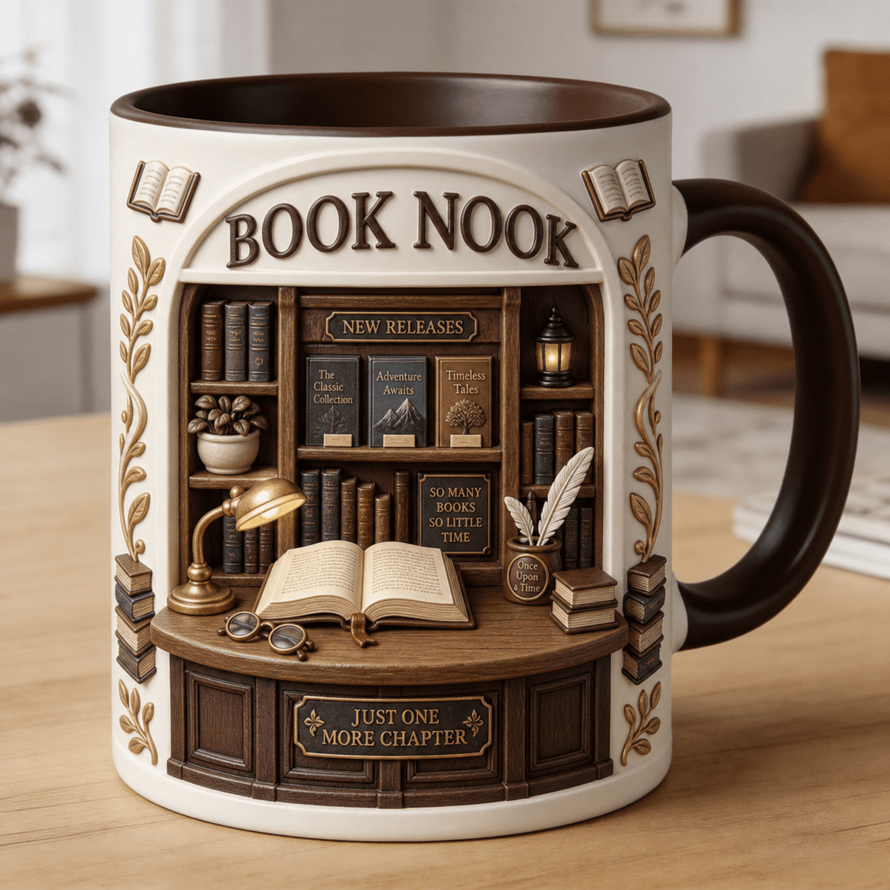 Bookstore Mug for Book Lovers, Cozy Book Nook Coffee Cup, Reader Gift ...