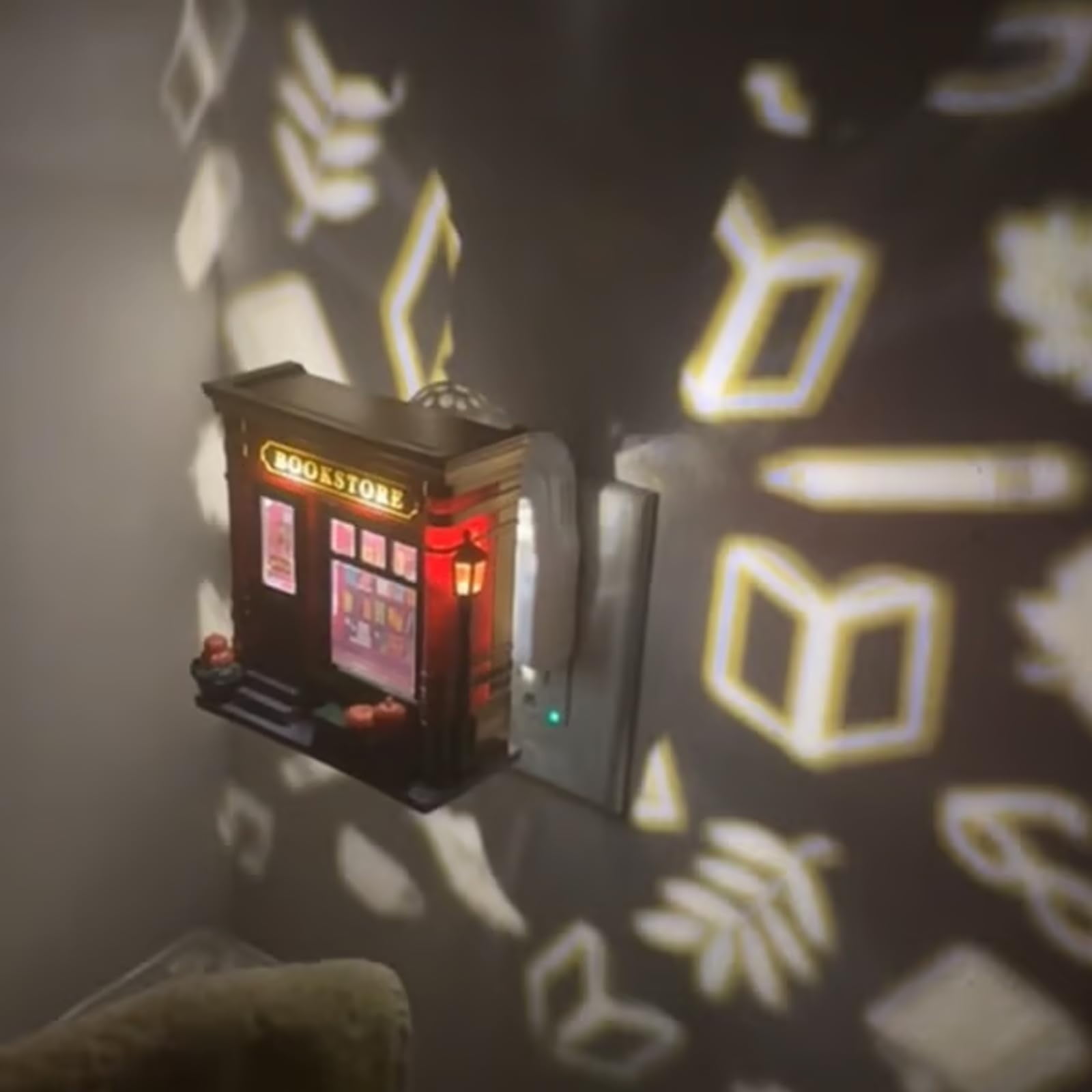 Bookstore WallFlower Bookstore Wallflower Projector Nightlight, Cozy ...