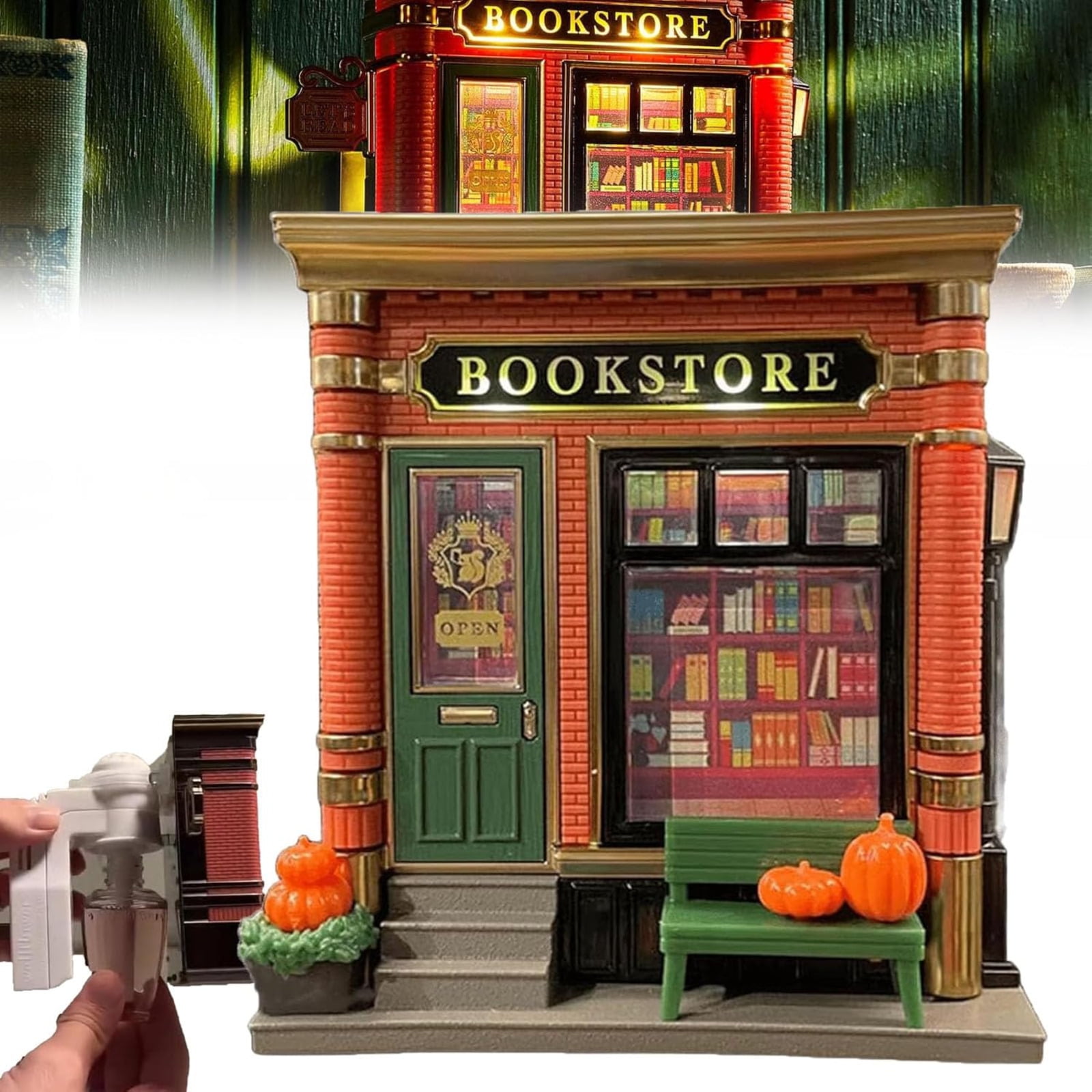 Bookstore WallFlower Nightlight, 3D Mini Bookstore FaçAde with Lighted ...