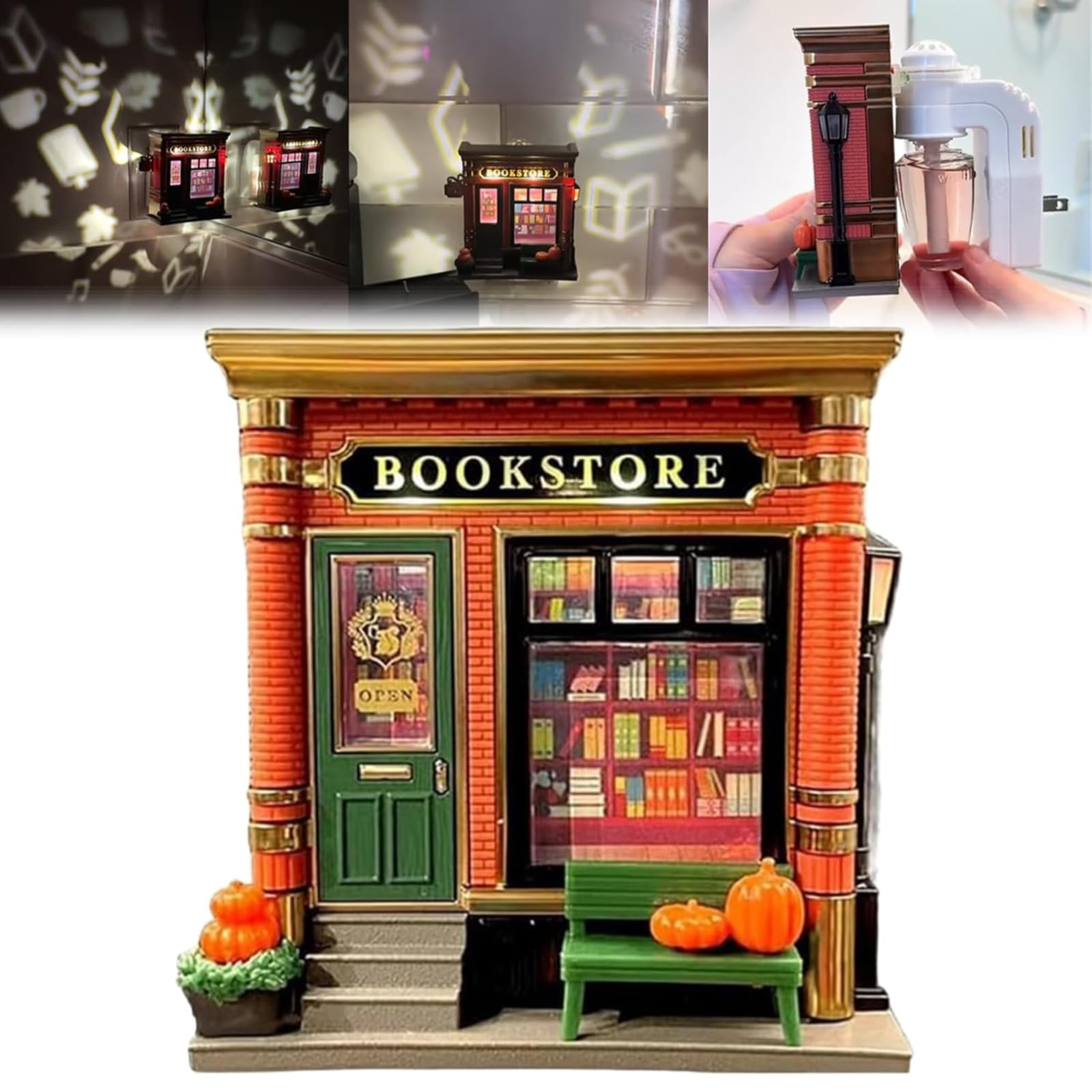 Bookstore WallFlower Projector Nightlight, Mini Bookstore Plug-in Fragrance Diffuser & Projector ...