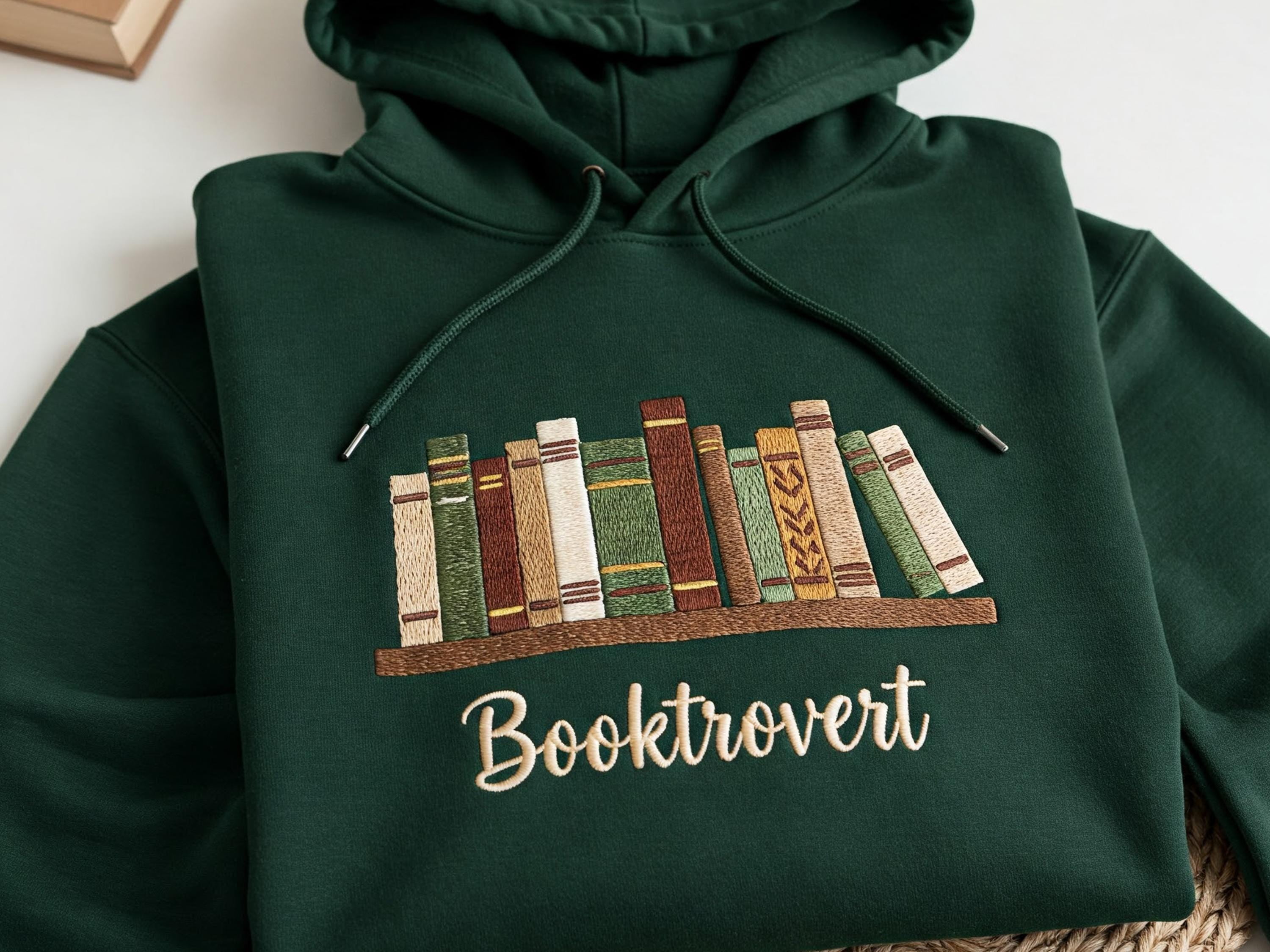 Booktrovert Embroidered Hoodie, Reading Shirt, Book Lovers Gifts For ...