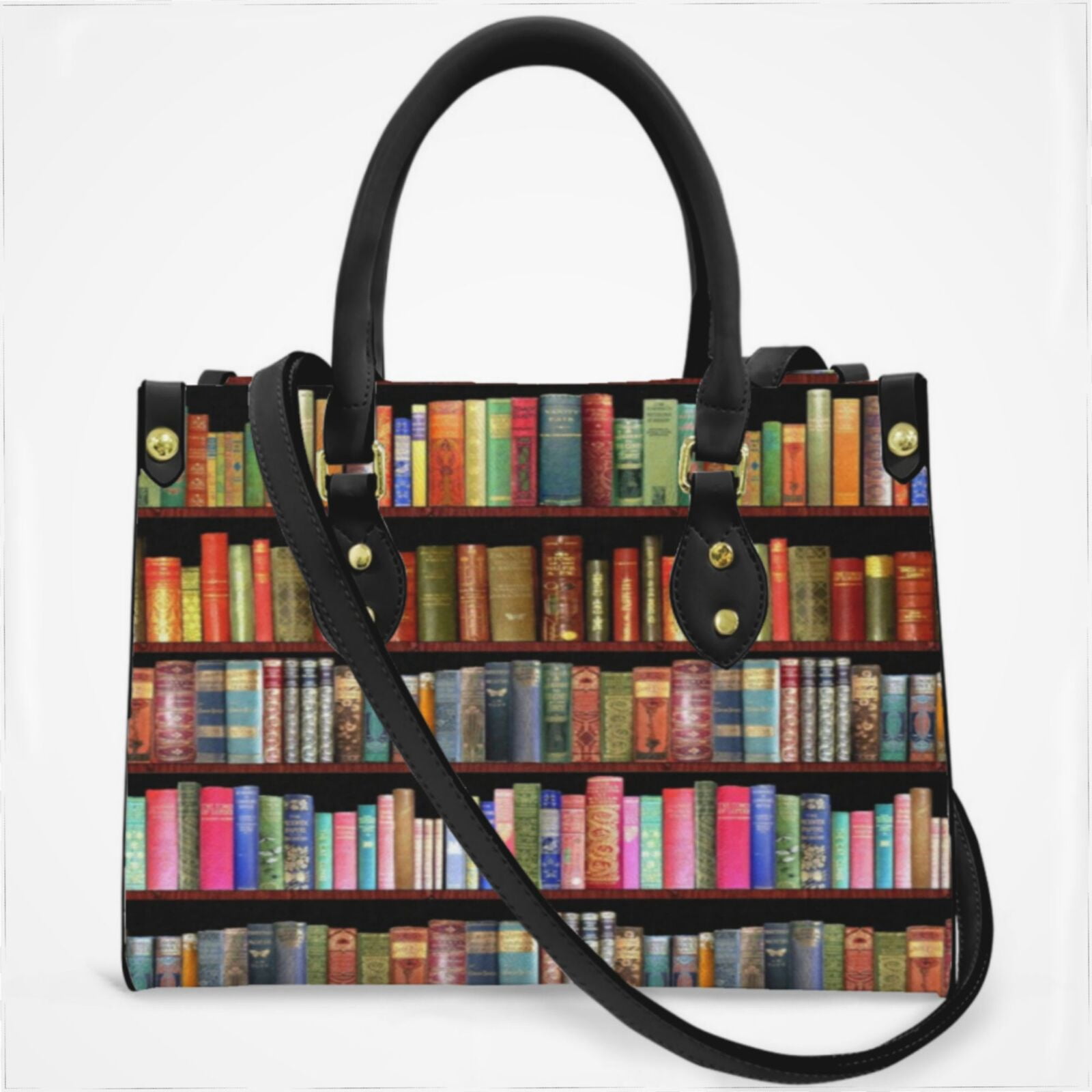 Bookworm Antique Book Library Vintage Book Shelf Cross Body Bags For ...