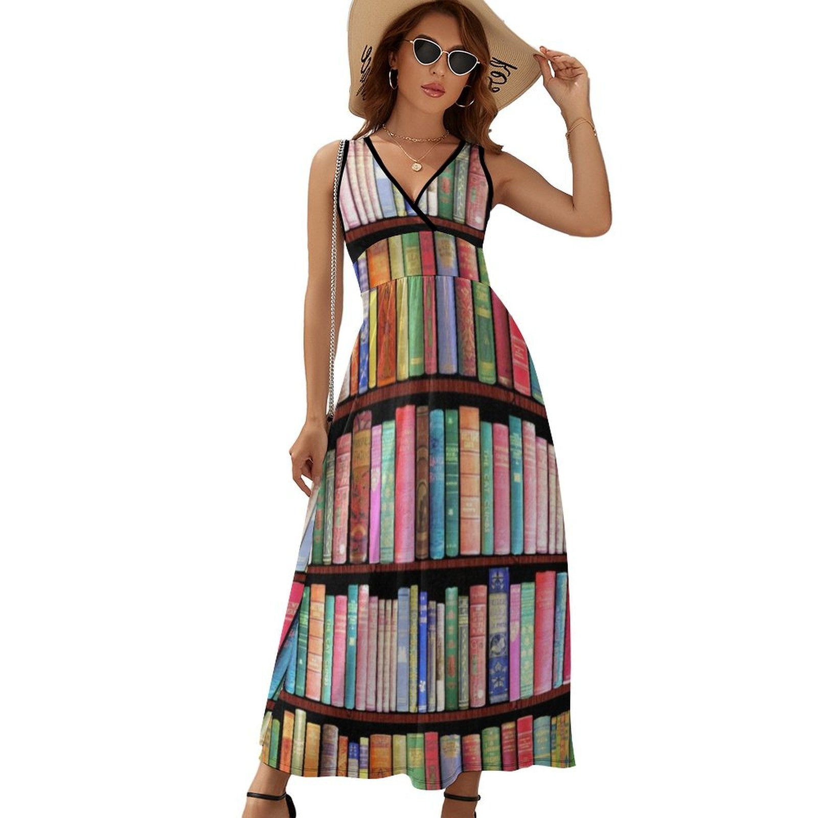 Bookworm Antique Book Library, Vintage Book Shelf Dress Summer Street ...
