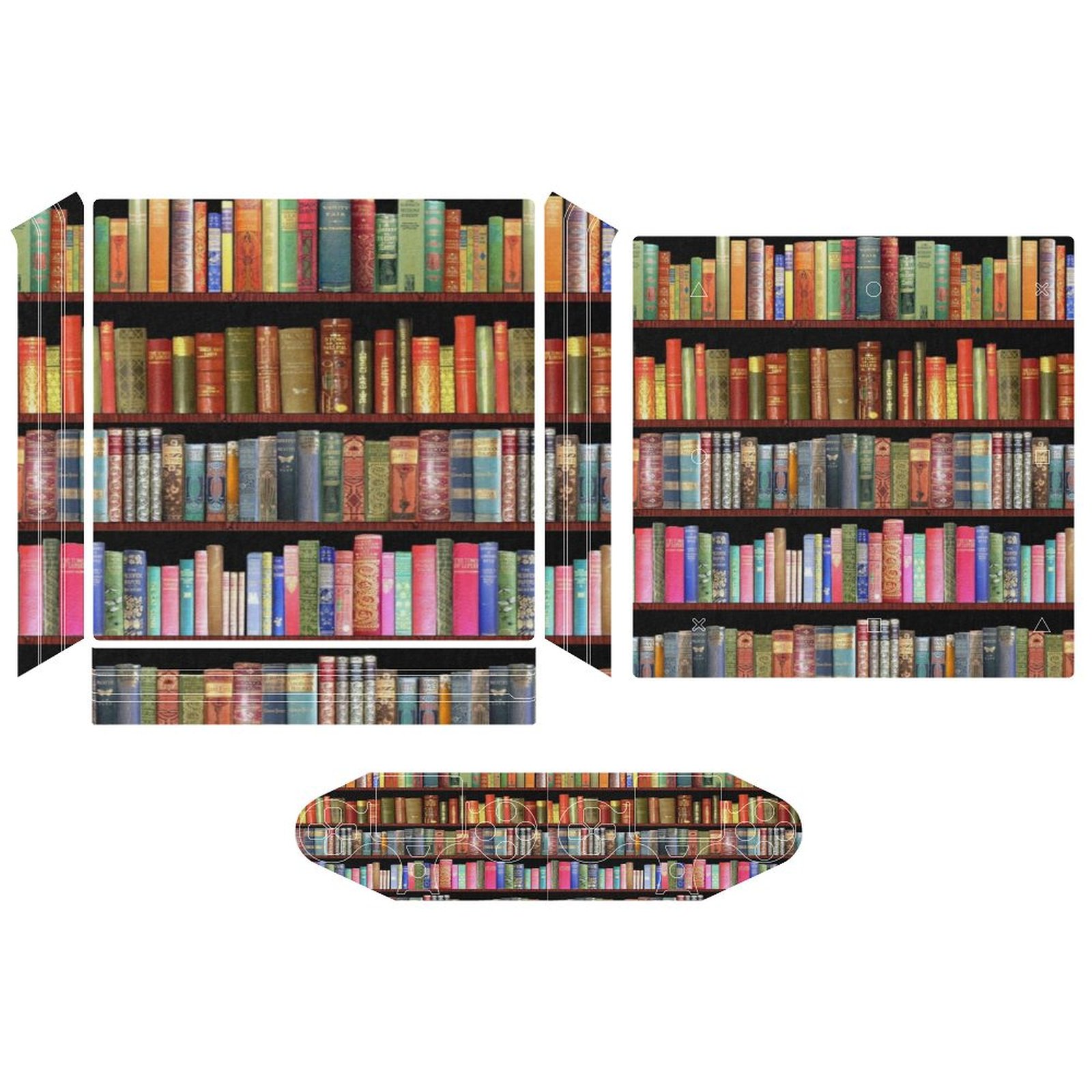 Bookworm Antique Book Library Vintage Book Shelf PS4/PS4 Pro/PS4 Slim ...