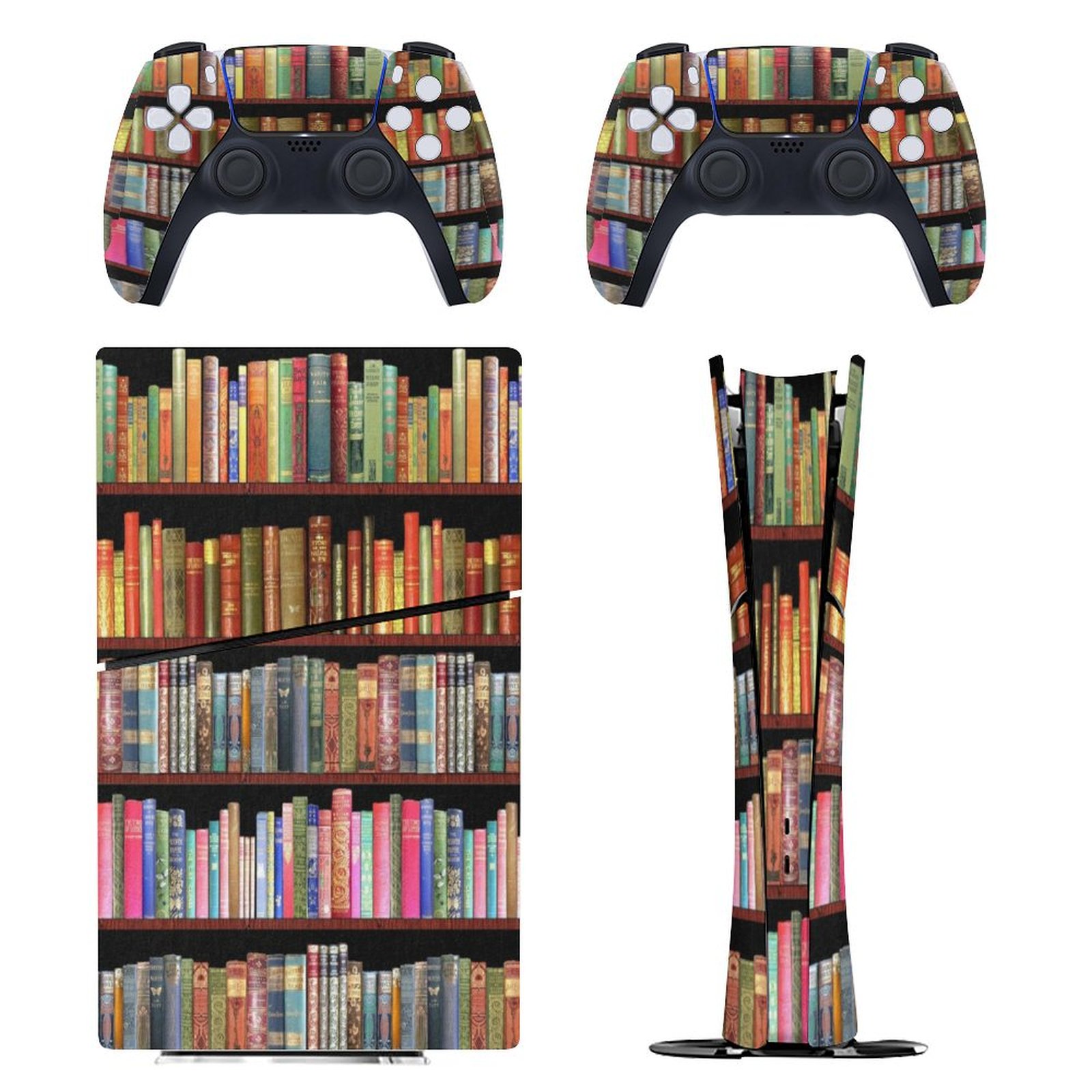 Bookworm Antique Book Library Vintage Book Shelf PS5/PS5 Pro/PS5 Slim ...