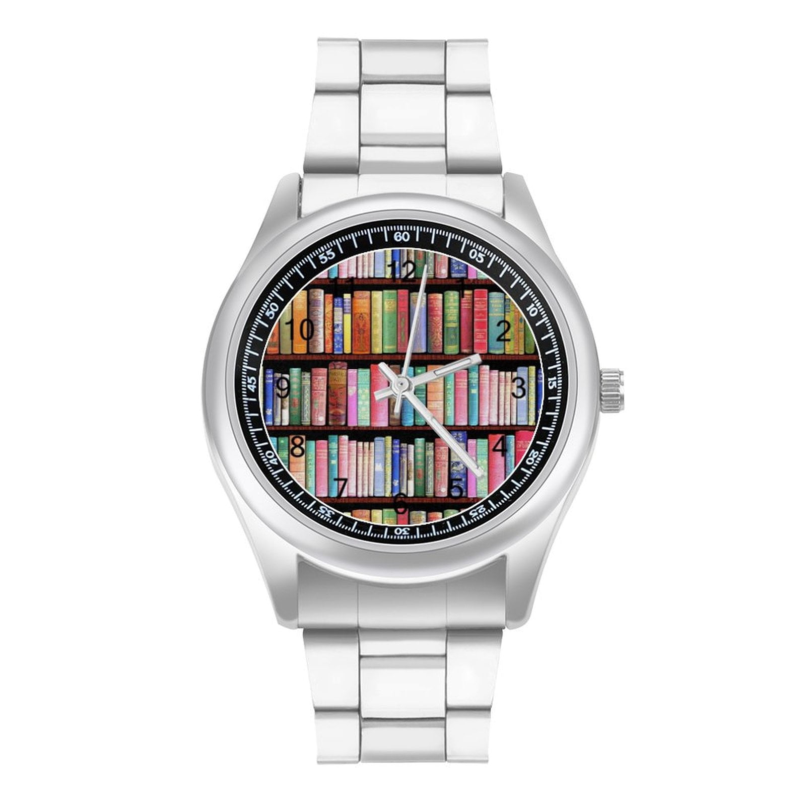Bookworm Antique Book Library, Vintage Book Shelf Wrist Watches for Men ...