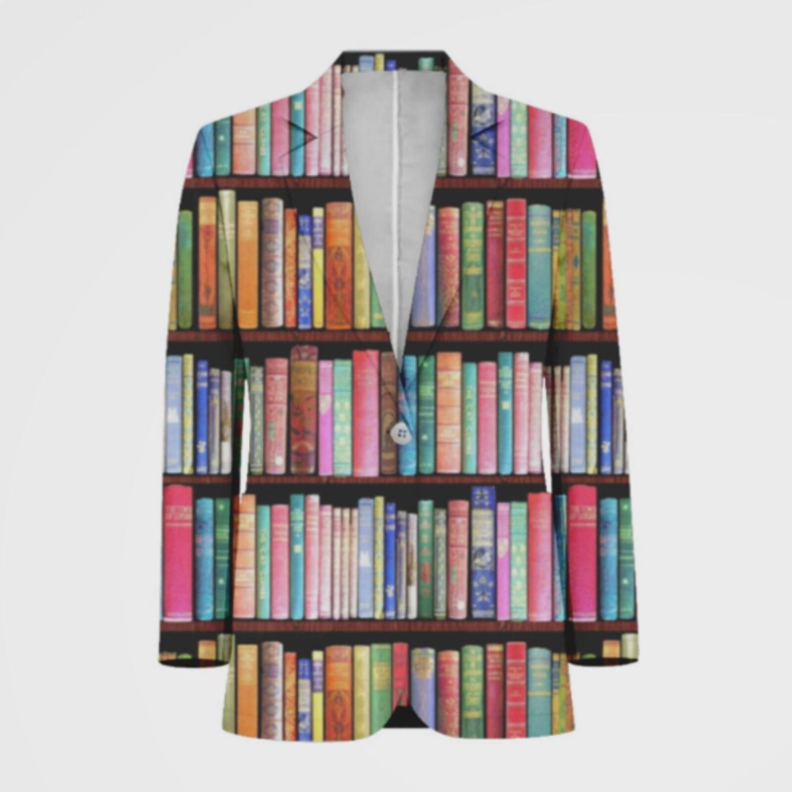 Bookworm Antique book library, vintage book shelf-01 Men Blazers Slim ...