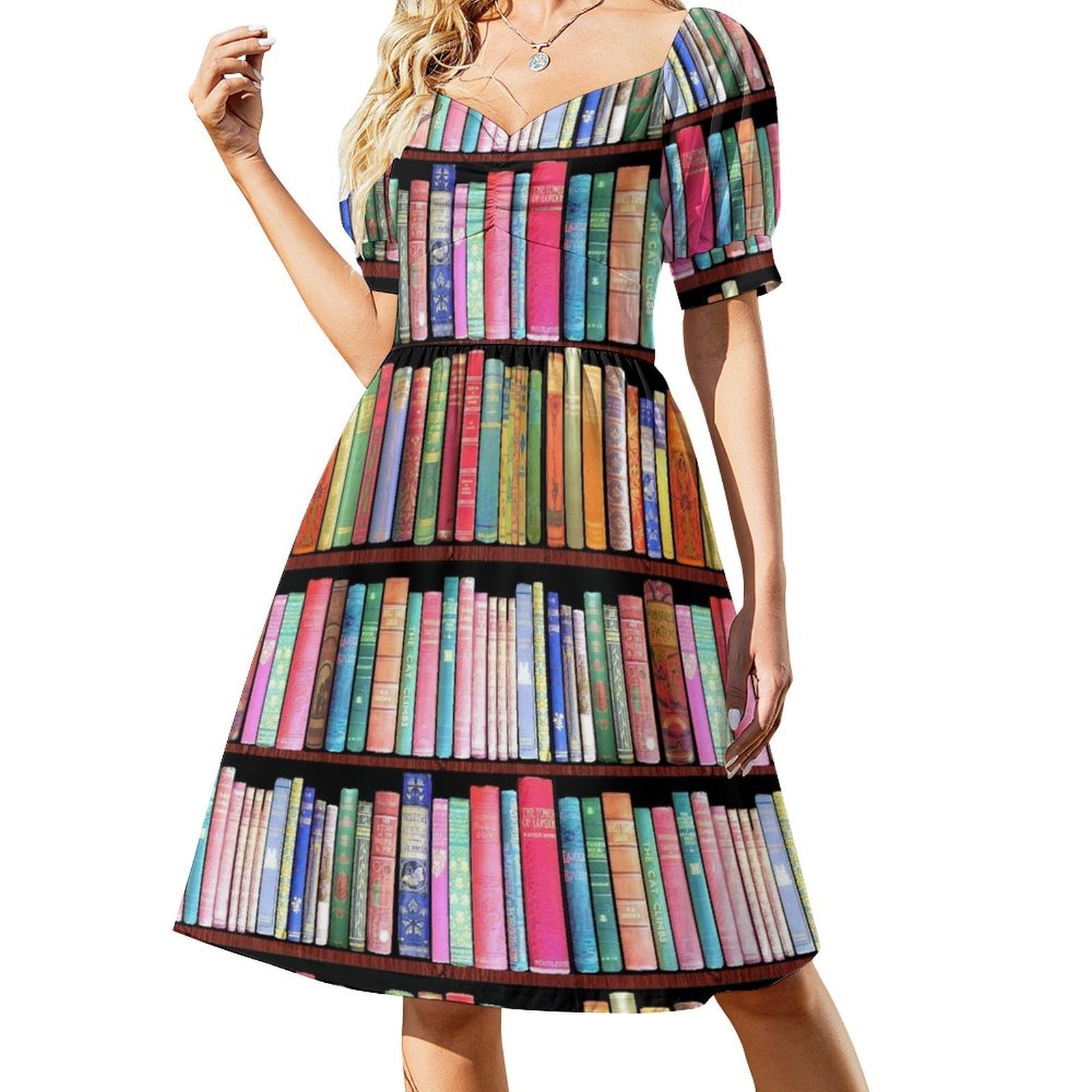 Bookworm Antique book library vintage book shelf Dress Elegant gowns ...