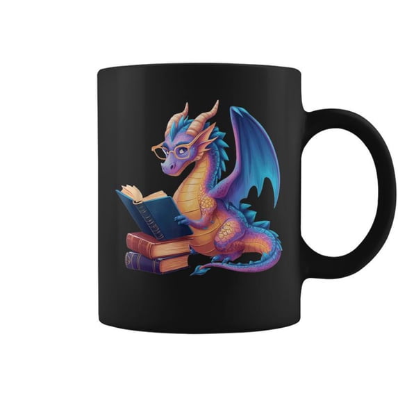 Bookworm Book Lover Girls Dragon Reading Coffee Mugs - Walmart.com