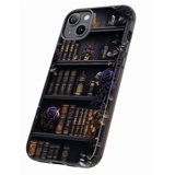 Bookworm Bookshelf Vintage Reader Gift Phone Case for iPhone 11 to 17 ...