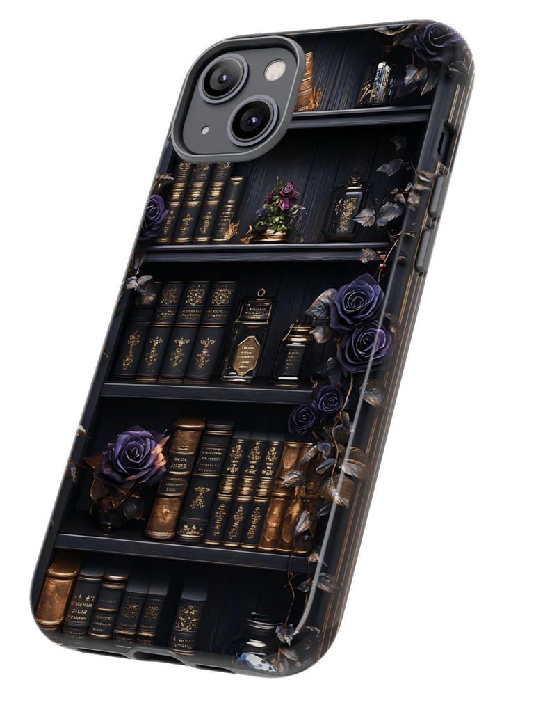 Bookworm Bookshelf iPhone Case 11–17 Pro Max, Vintage Reader Gift for ...