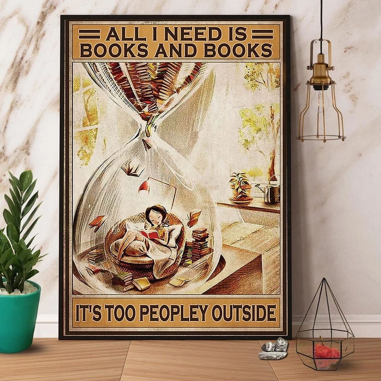 Bookworm Girl All I Need Is Books And Books Vintage Vertical Paper ...