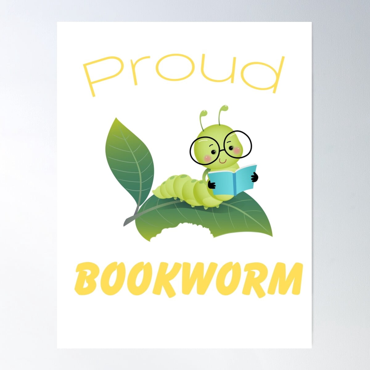 Bookworm Poster Wall Art, Modern Wall Decor For Living Room Bedroom ...