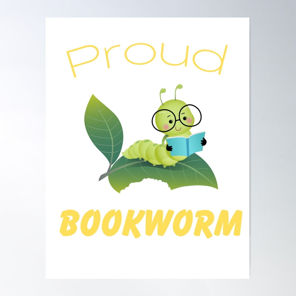Bookworm Poster Wall Art, Modern Wall Decor For Living Room Bedroom ...