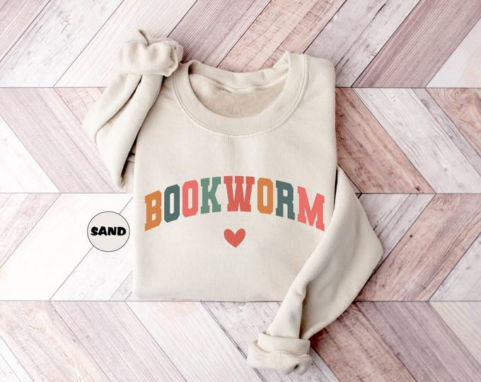 Bookworm Sweatshirt, Bookish Hoodie, Book Lover Outfit, Book Club ...