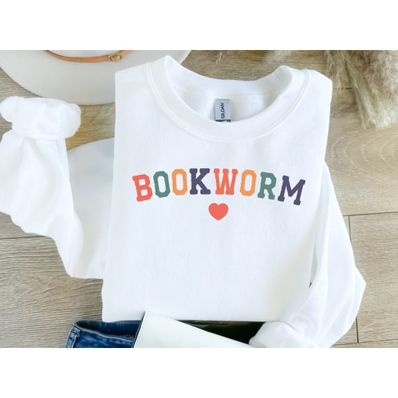 Bookworm Sweatshirt, Cute Bookish Sweater, Book Lovers Shirt, Teacher ...