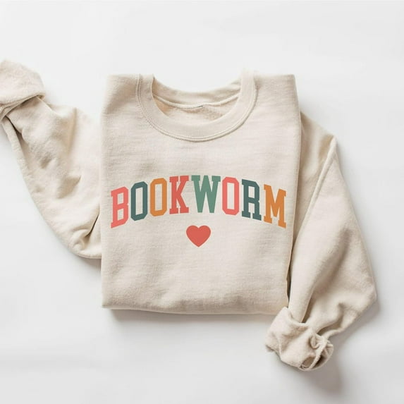 Bookworm Sweatshirt, Cute Teacher Books Lover Sweatshirt, ESL Teacher ...