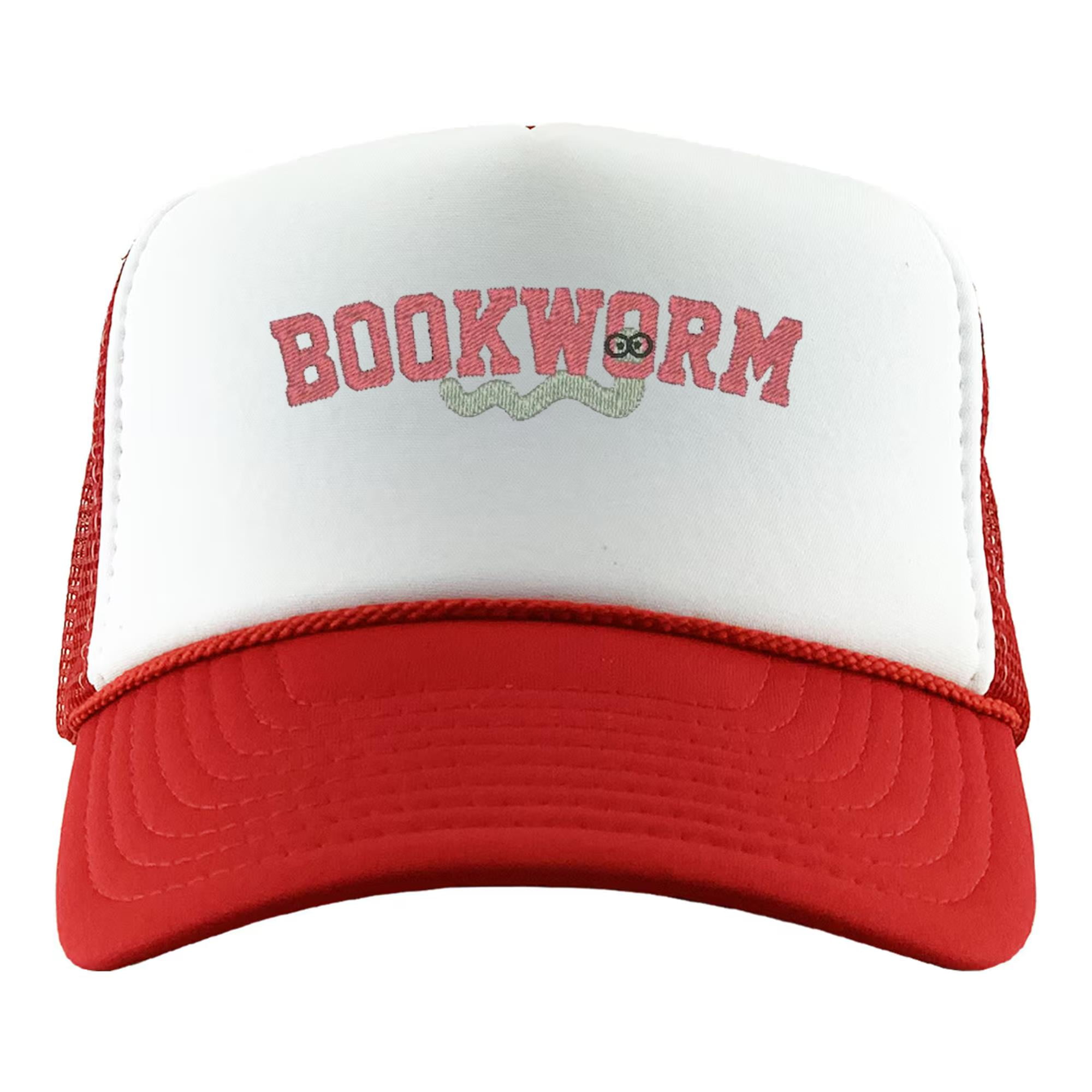 Bookworm cute embroidered snapback trucker hat perfect for reading lovers - Walmart.com