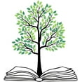 Bool Tree of Wisdom Wall Sticker Green Tree Reading Wall Decal Tree of ...