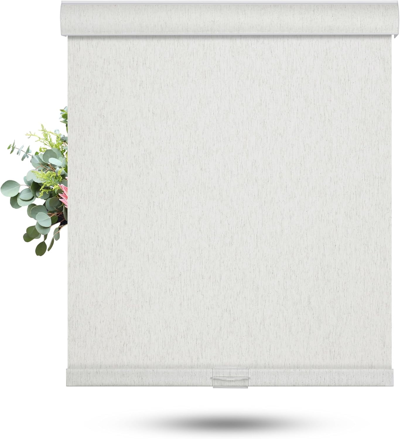 Boolegon Blackout Roller Shades Cordless for Windows Linen Fabric ...