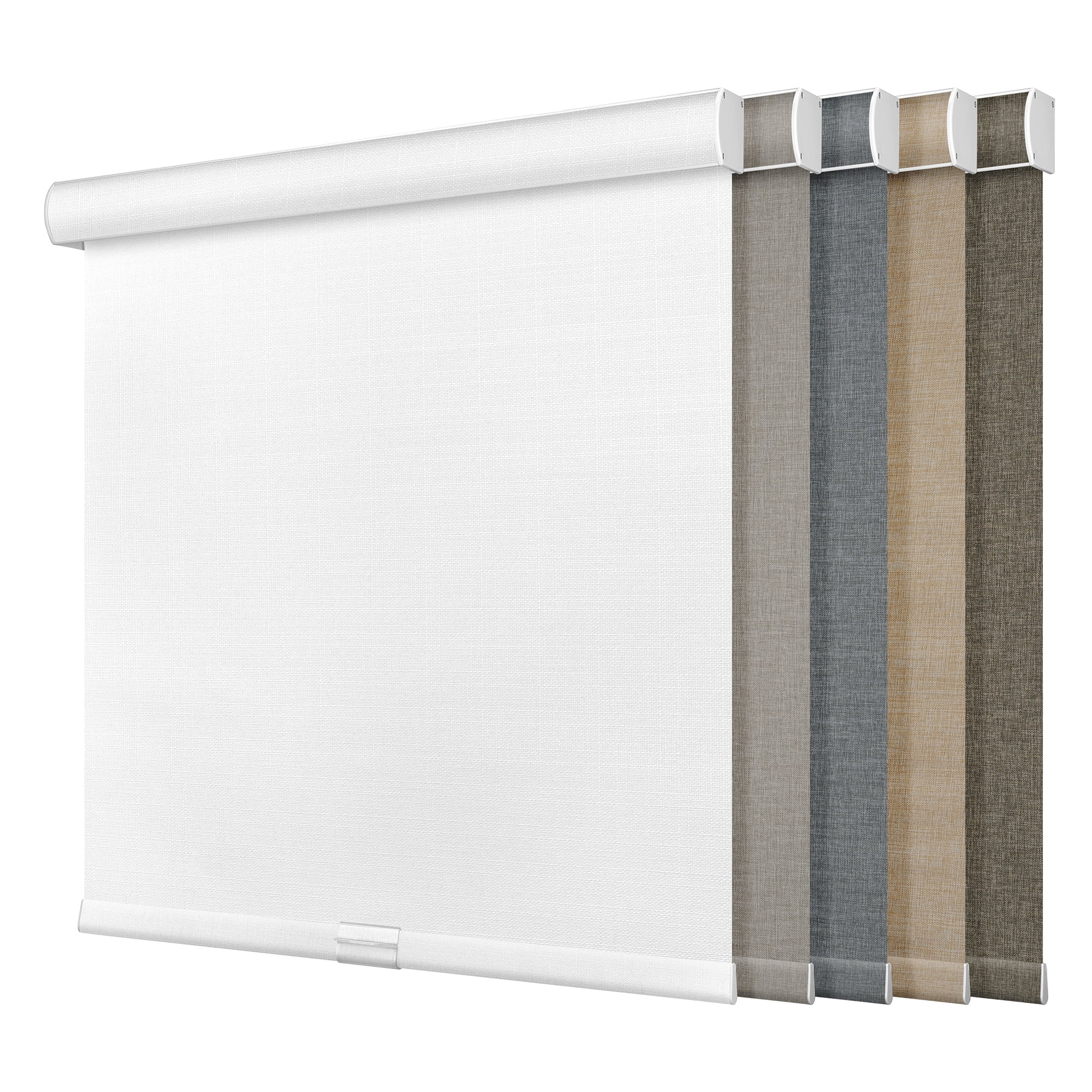 Boolegon Blackout Roller Shades for Windows,Cordless,Linen Fabric,Roller Blinds,Thermal ...