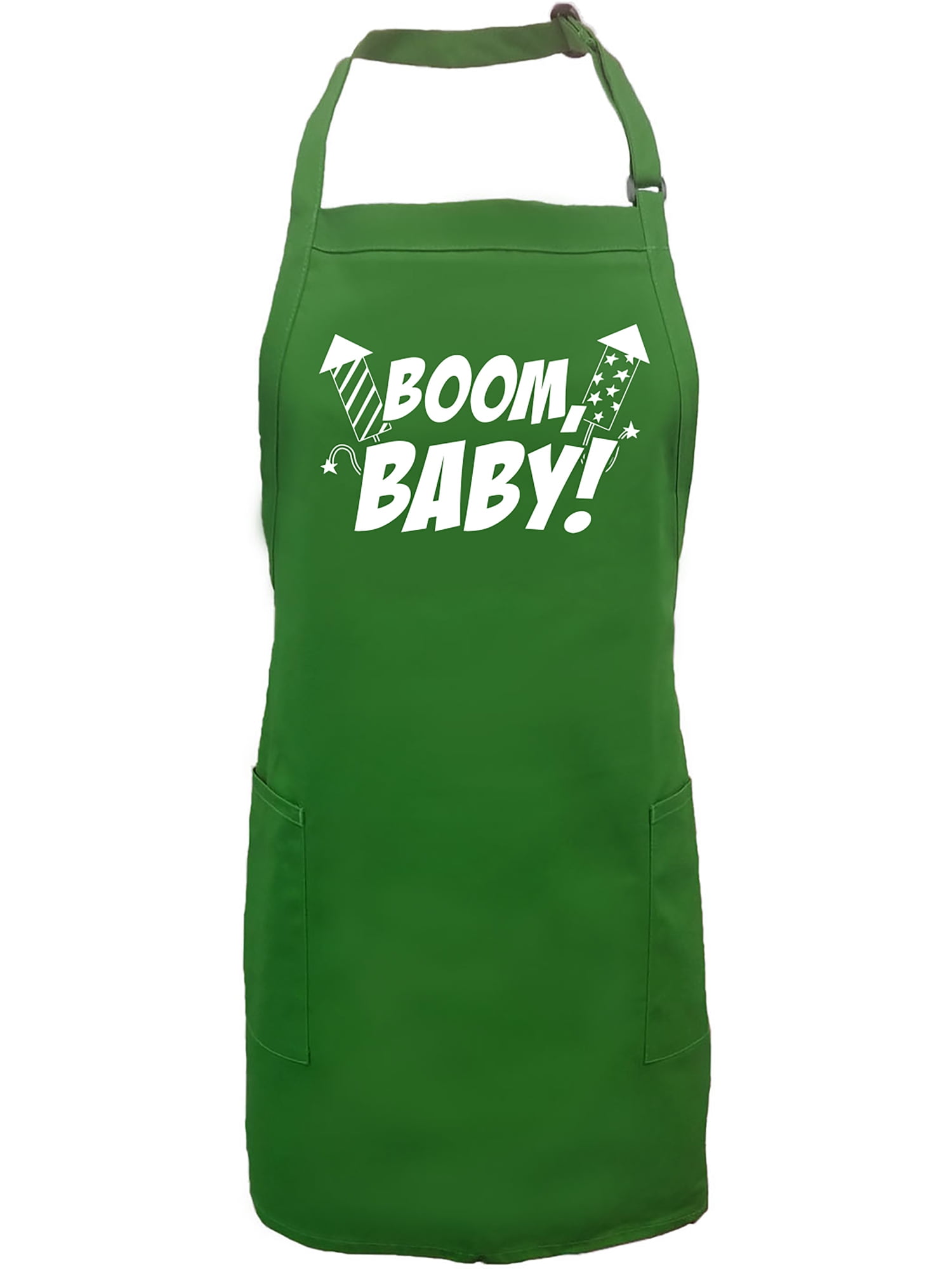Boom, Baby! Apron with 2 patch pockets - Walmart.com