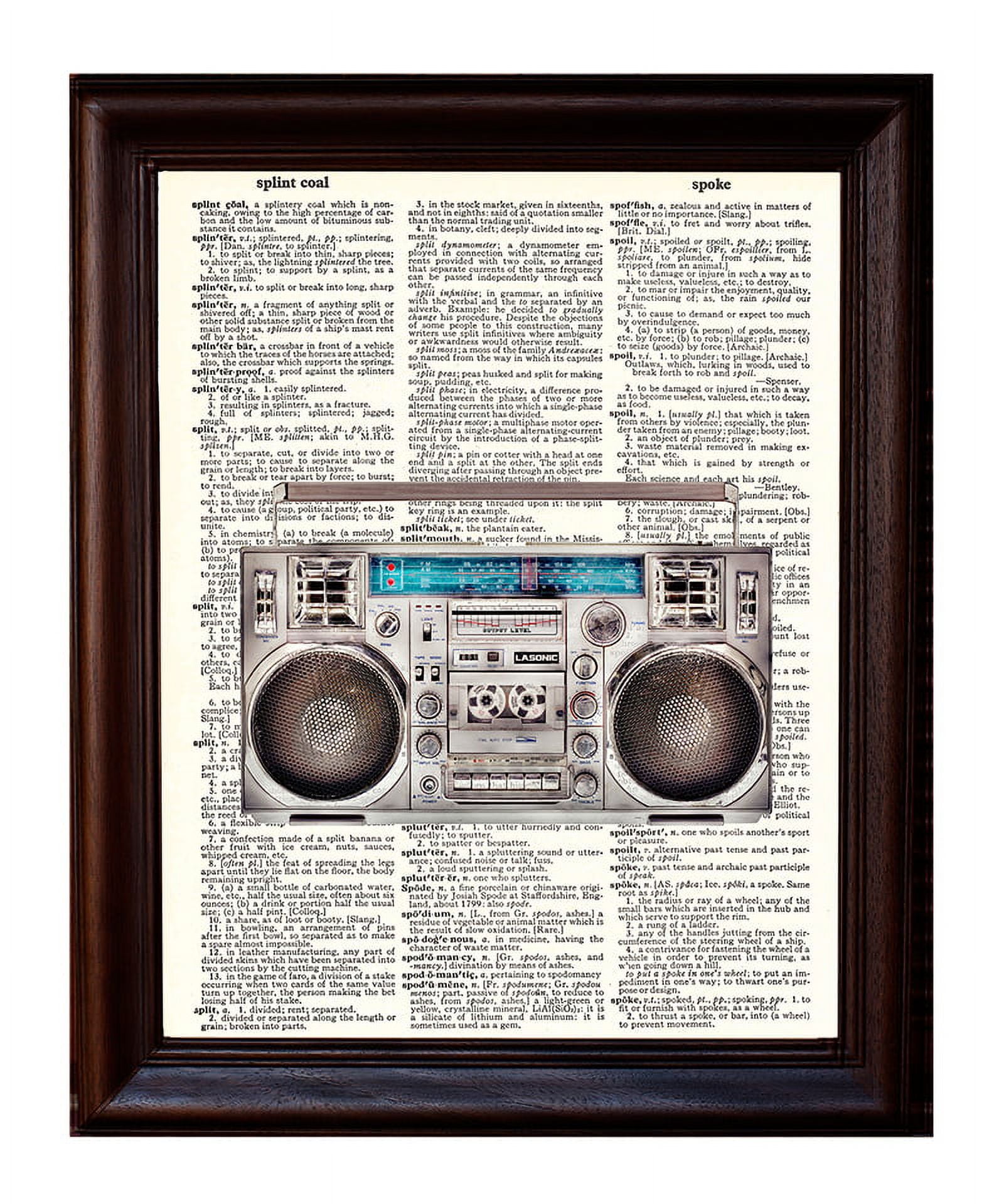 Boom Box - Dictionary Art Print Printed On Authentic Vintage Dictionary ...
