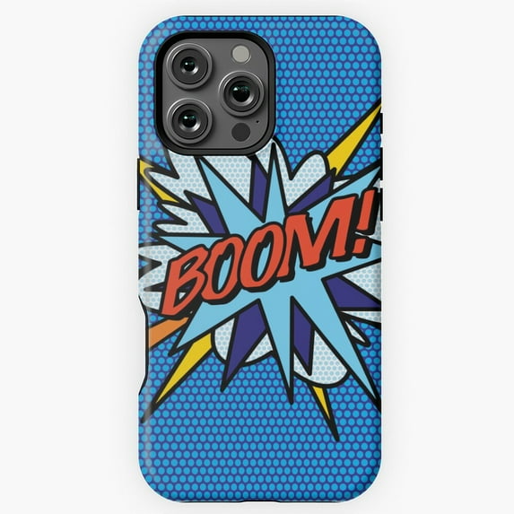 Boom Comic Pop Art Retro Graphic iPhone Case 17 16 15 14 13 12 11 Pro ...