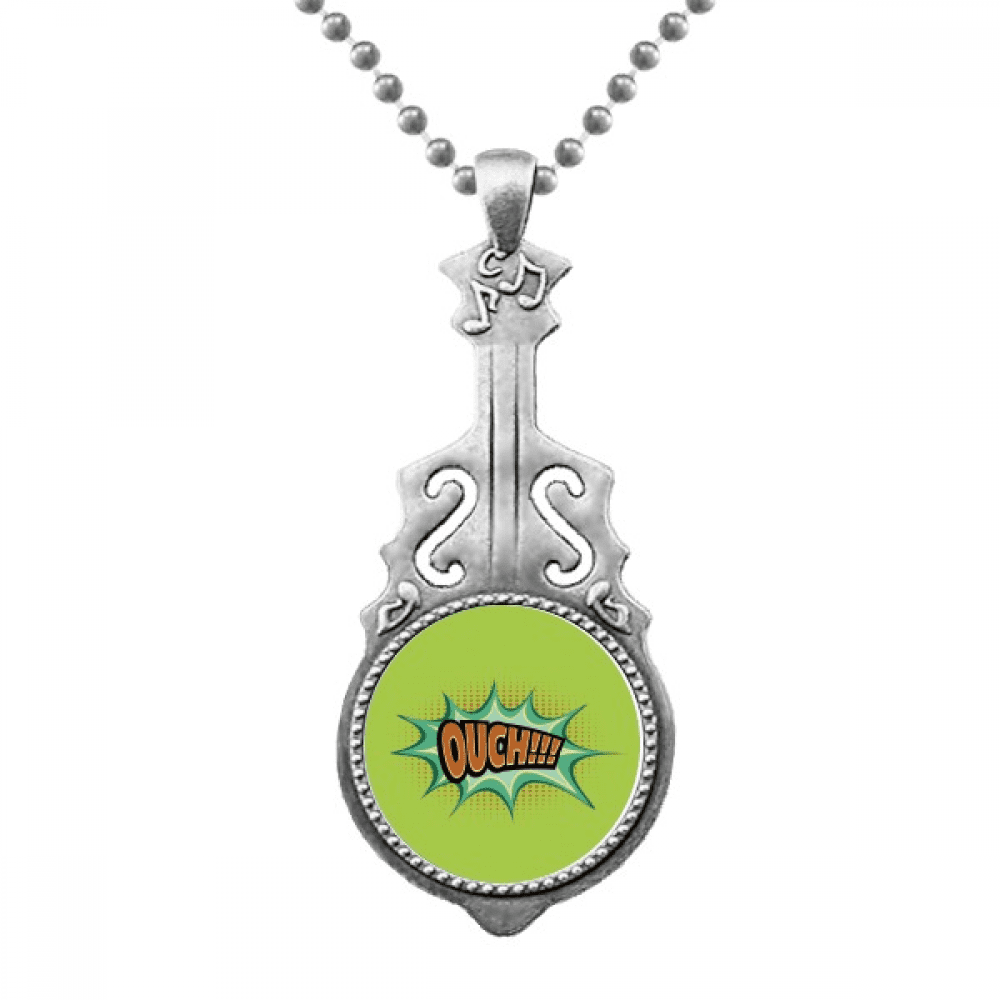 Boom Dialog Cartoon Art Deco Fashion Pendant Jewelry Music Guitar ...