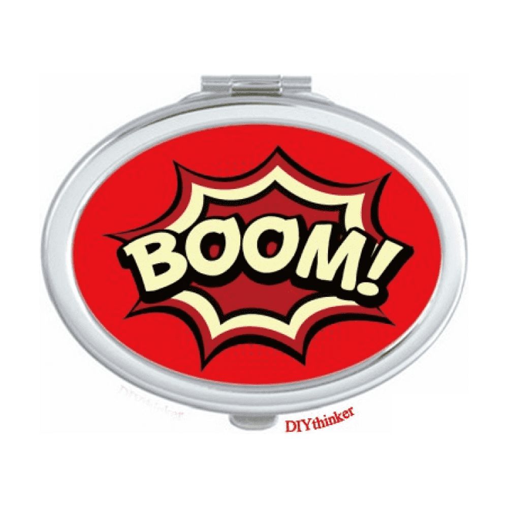 Boom Dialog Fire Mirror Oval Portable Hand Pocket Makeup - Walmart.com