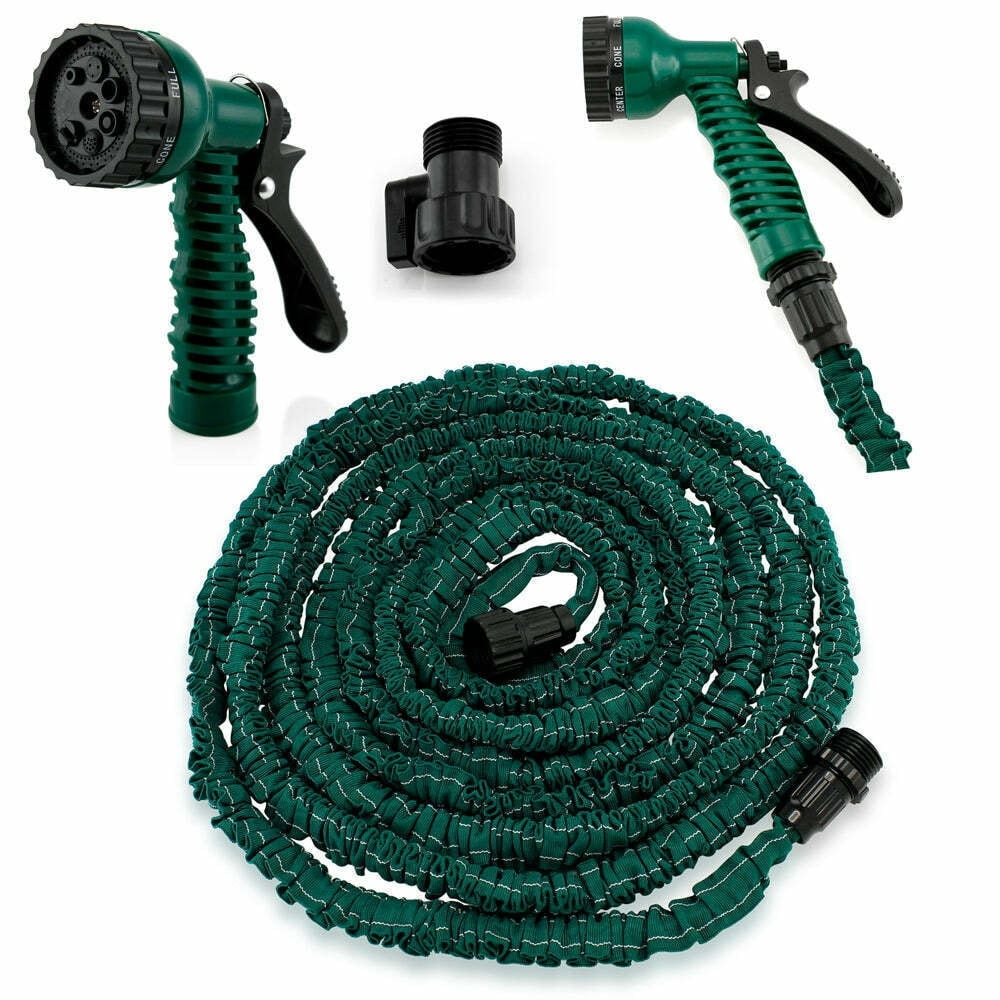 Boom Green Expanding Garden Hose with Spray Nozzle Green 100ft ...