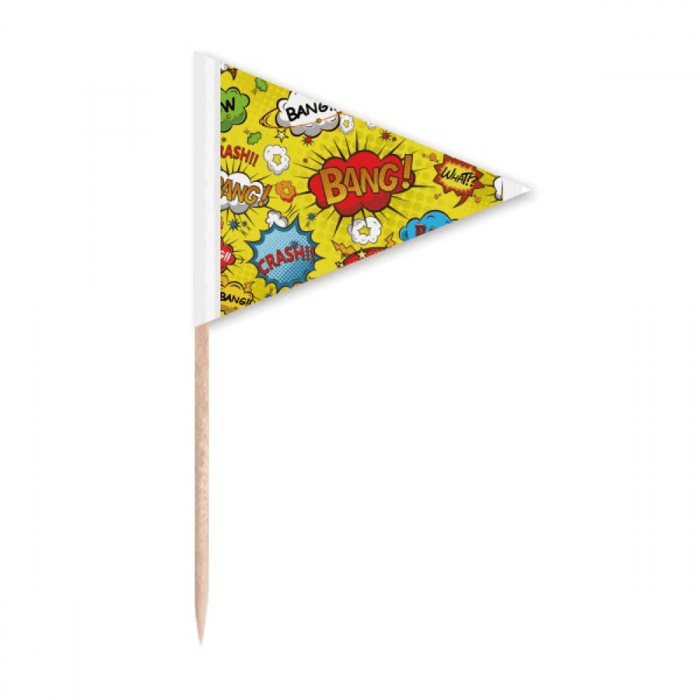 Boom Joint Dialog Art Deco Fashion Toothpick Triangle Cupcake Toppers ...