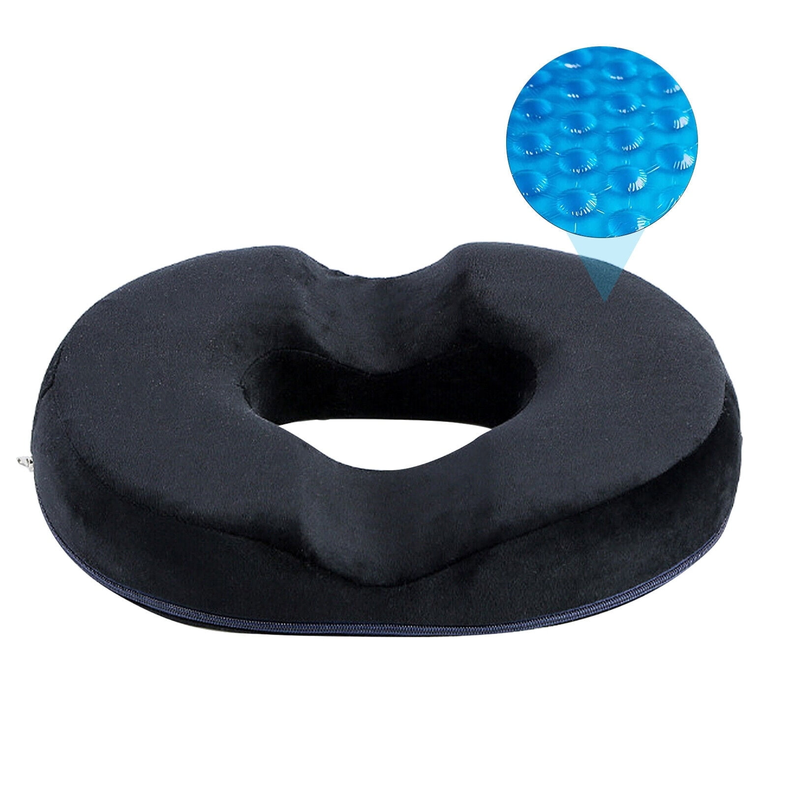 Boom Memory Foam Donut Seat Cushion - Hemorrhoid Black Gel - Walmart.com