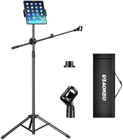 Boom Mic Stand,Microphone Stand Floor Tablet Mic Stand Tripod ...