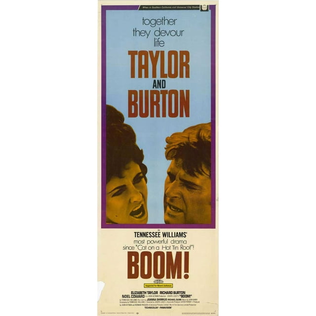 Boom POSTER (14x36) (1968) (Insert Style A) - Walmart.com