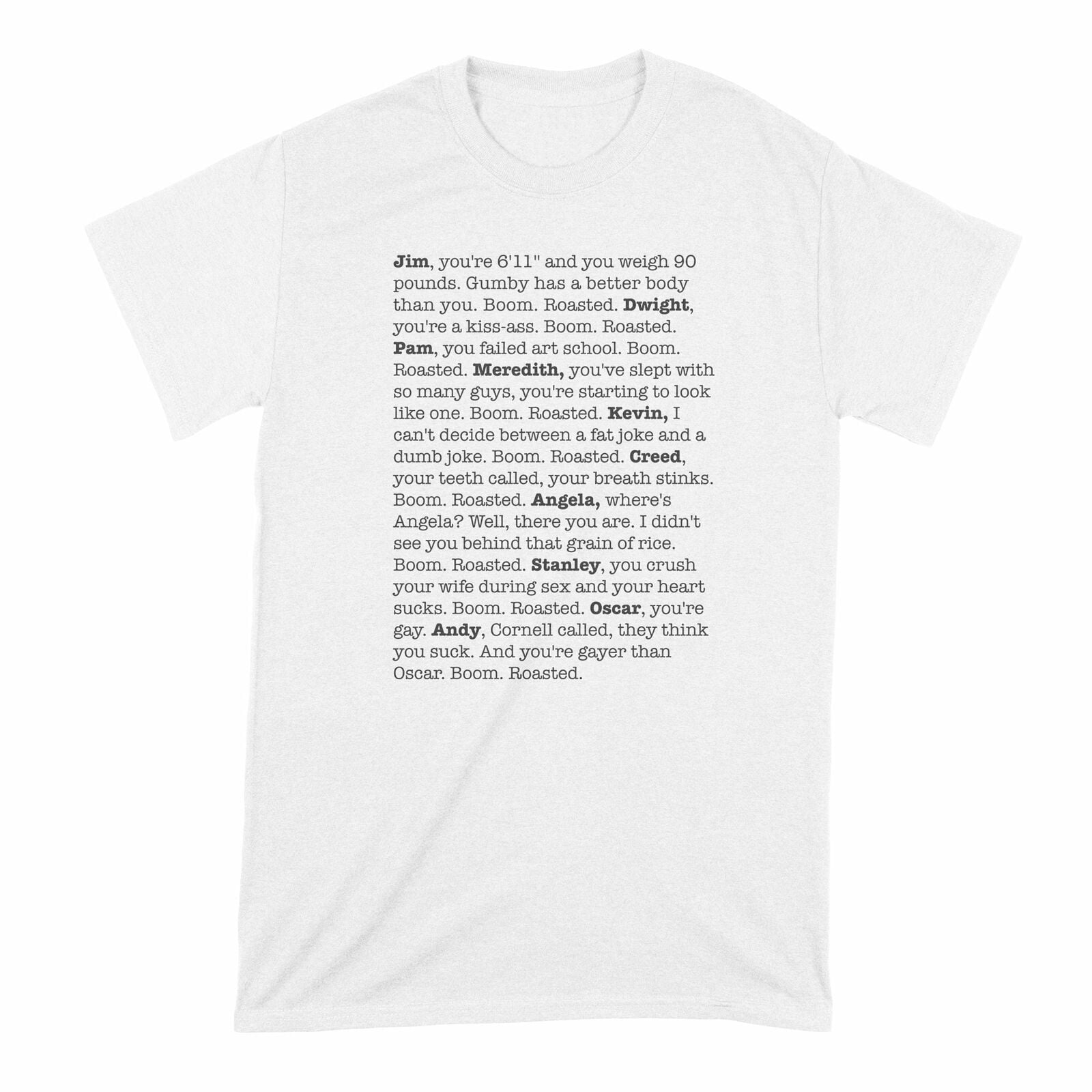 Boom Roasted Shirt Michael Scott Boom Roasted Tshirt - Walmart.com