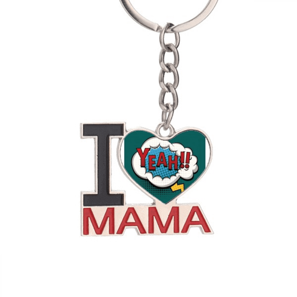 Boom Yeah Dialog Marked Art Deco Fashion Keychain Metal Keyring Holder ...