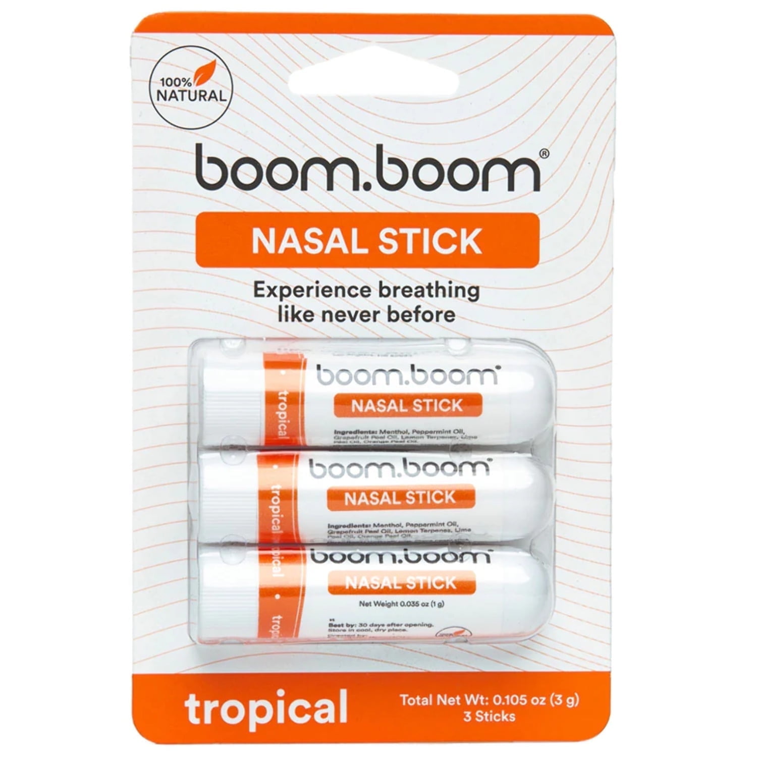 BoomBoom Nasal Stick (3 Pack) | Enhances Breathing + Boosts Focus ...