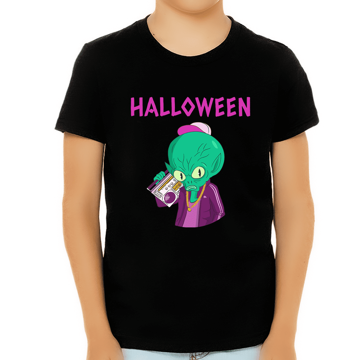 Boombox Alien Halloween Shirt Boys Funny Alien Halloween Tshirts Boys ...