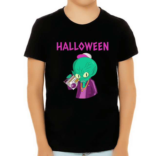 Boombox Alien Halloween Shirt Boys Funny Alien Halloween Tshirts Boys ...