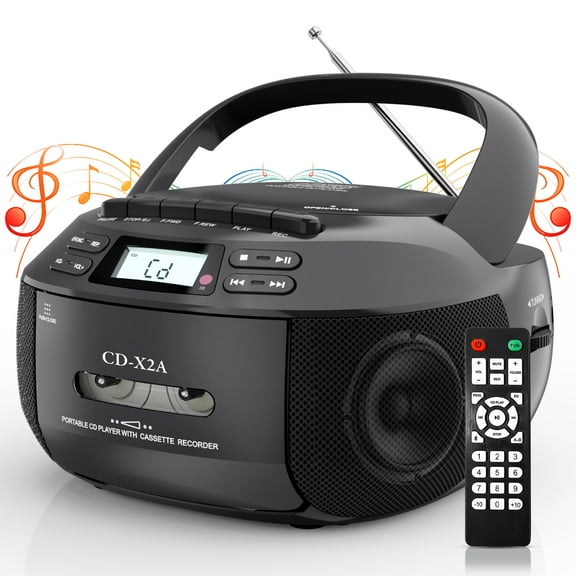 Free Shipping! Onn+ Portable FM Boombox with Bluetooth Wireless ...