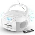 Boombox Cassette CD Player Combo with Bluetooth, AM/FM Radio, Remote ...