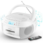 Portable Bluetooth Boombox AM/FM Radio Cassette Player Recorder, VU ...