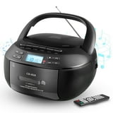 Boombox Cassette CD Player Combo with Bluetooth, AM/FM Radio for Home ...