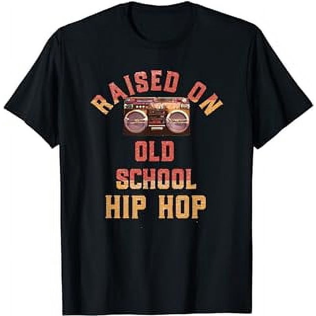 Boombox Ghetto Blaster Raised On Old School Hip Hop T-Shirt - Walmart.com
